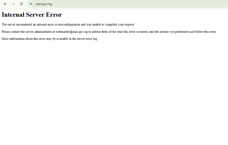 One Problem After Another, NASS' 'Transparent' Repository Server Goes ...